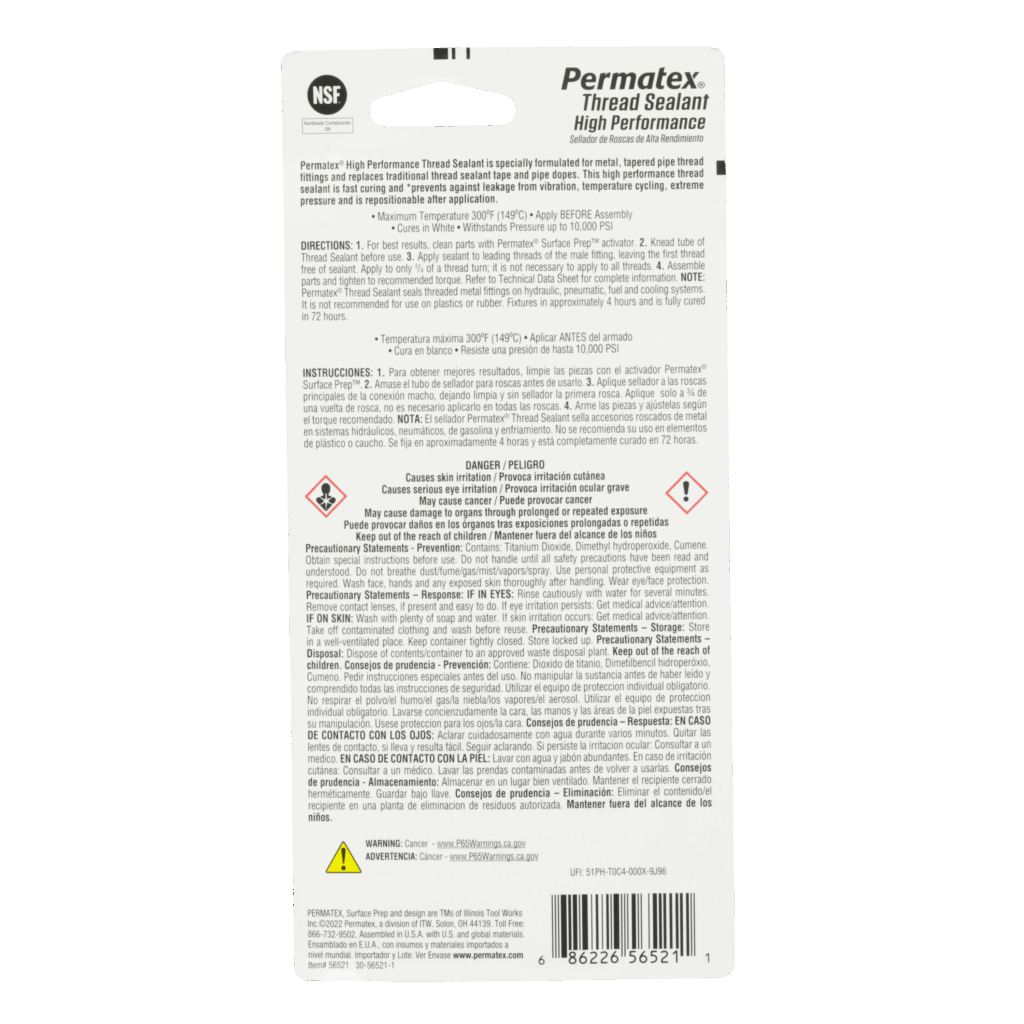 Permatex Australia - high Temperature Thread Sealant 50mL