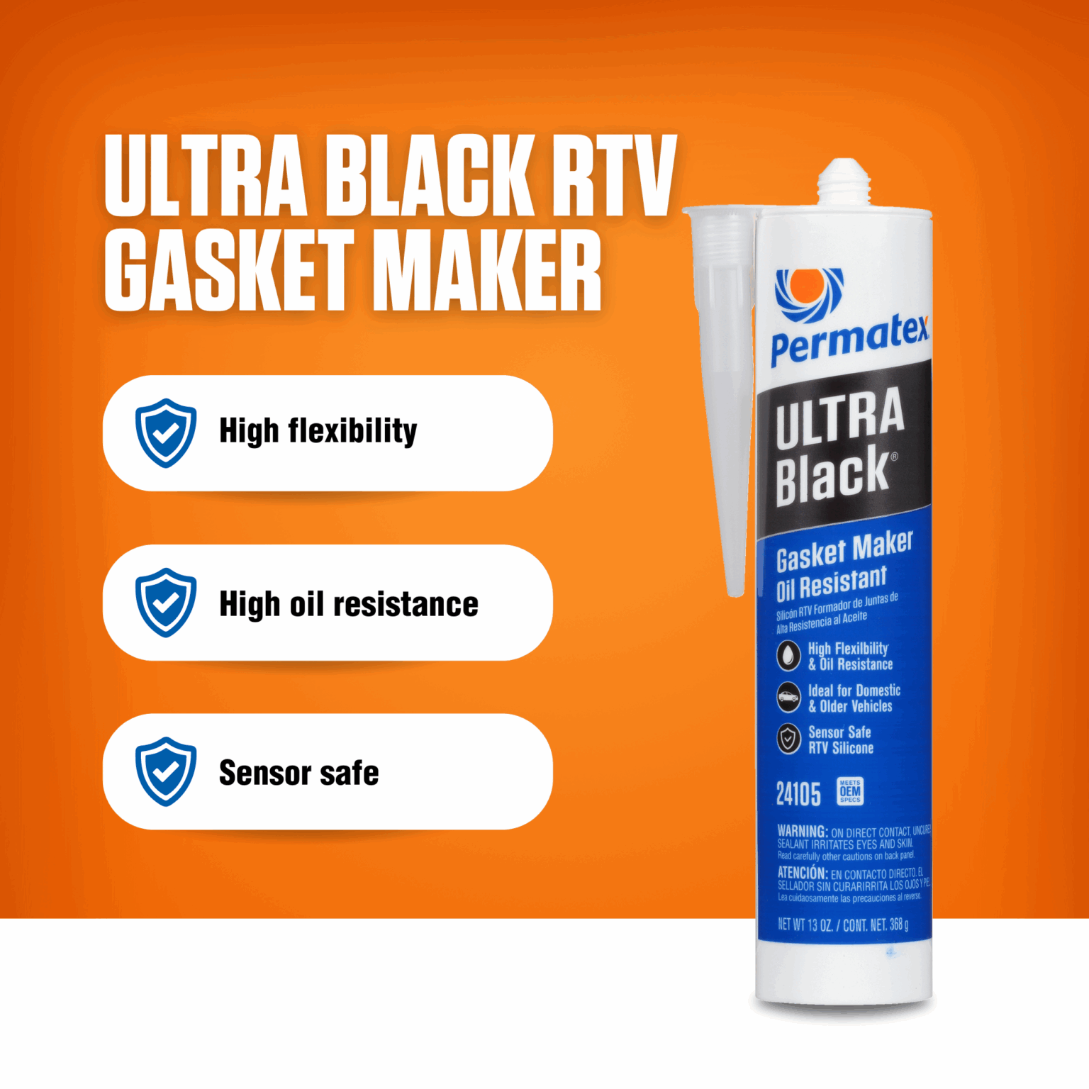 Permatex Australia - Ultra Black Gasket Maker 368g